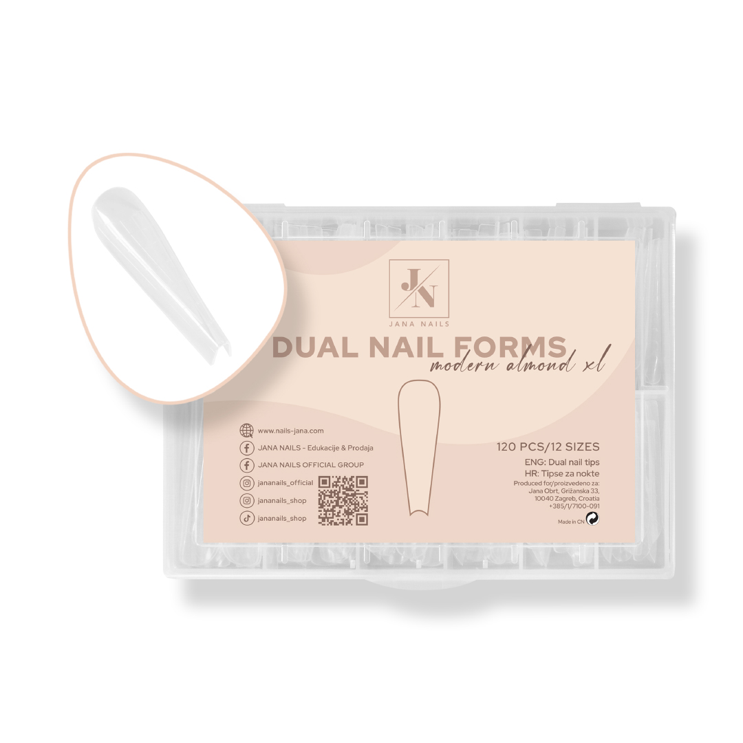 Dual nail form - Modern Almond XL 120 pcs - DUAL NAIL FORM SYSTEM ...