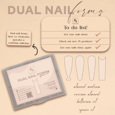Dual nail form - Ballerina XL 120 pcs - DUAL NAIL FORM SYSTEM & TIPS ...