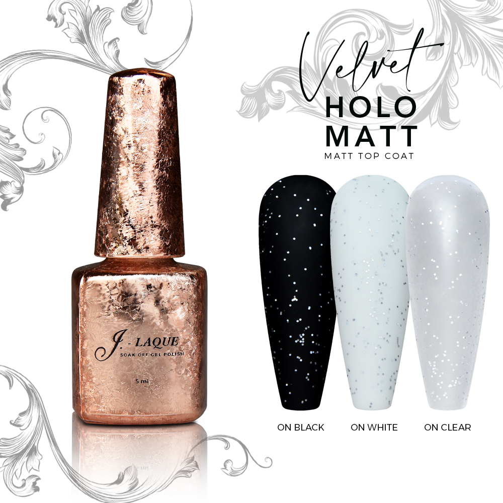 Velvet holo matt top coat - 5ml - Top / Finish gel - Shop - Jana Nails